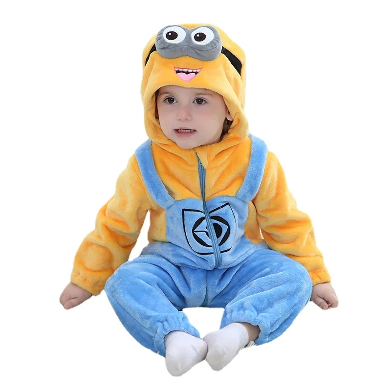 MINISO Baby Minions Kigurumi Newborn Clothes Rompers Boys Girls Onesie ...