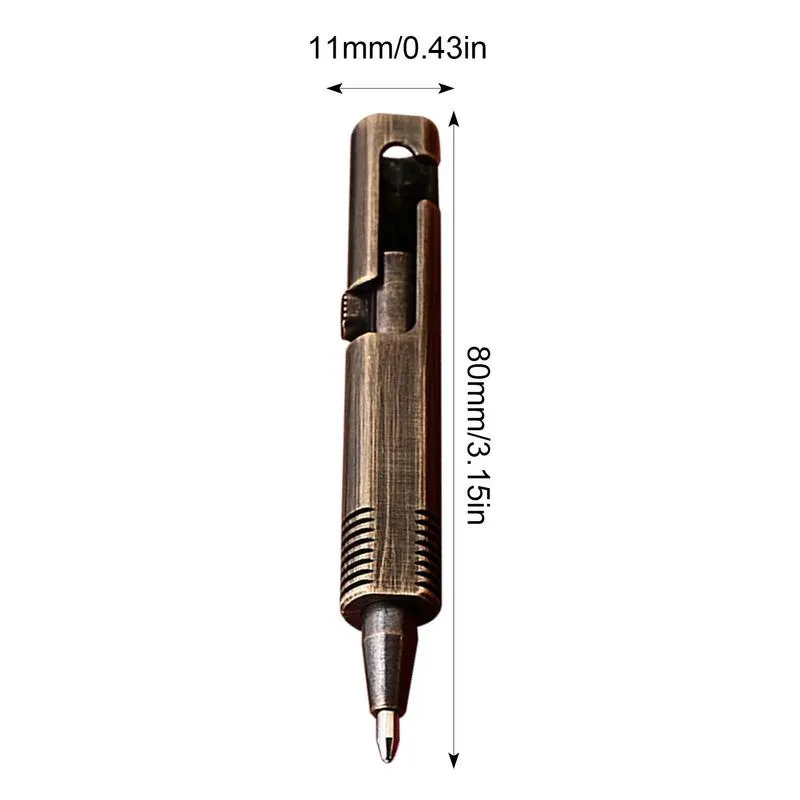 Mini Ballpoint Pens: Metal Pen Box, Compact Brass Pens For Women, Men ...