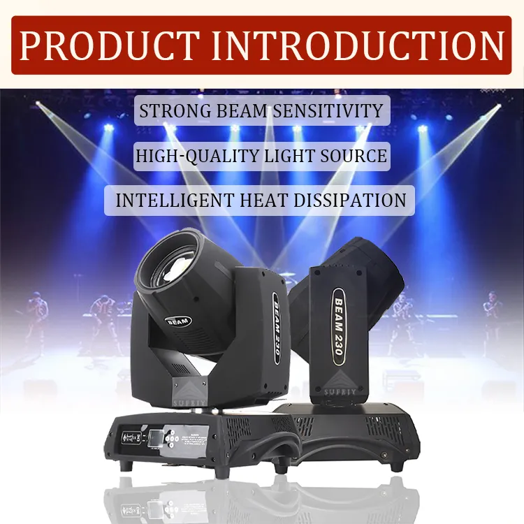 230W 7R Beam Spot Moving Head Lighting with Frost Rainbow Effect for DJ ...