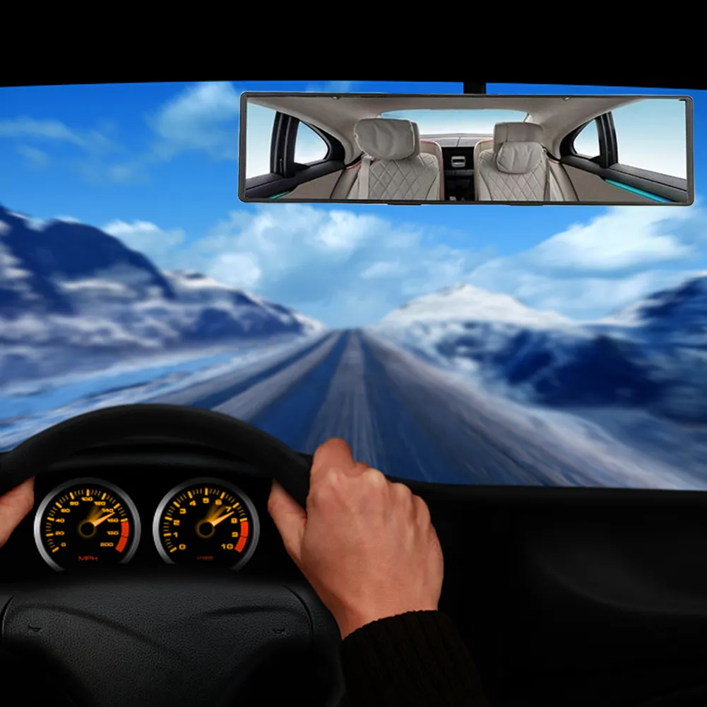 285mm Wide Angle Convex Curve Panoramic Rear View Mirror with Rubber ...