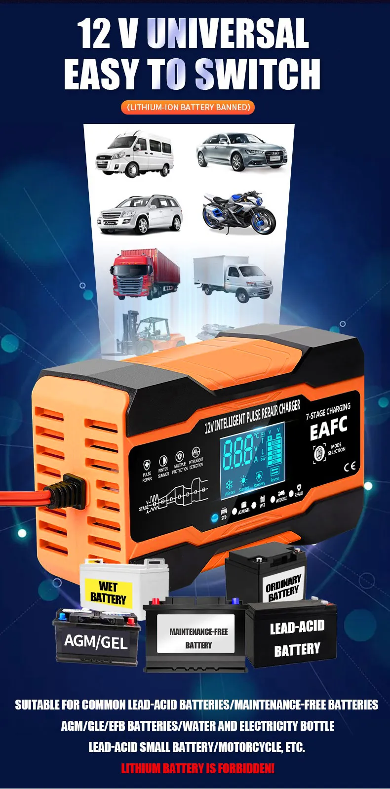 EAFC 12V 12A Car Battery Charger 240W Fully... From Ddmyjun, $89.27 ...