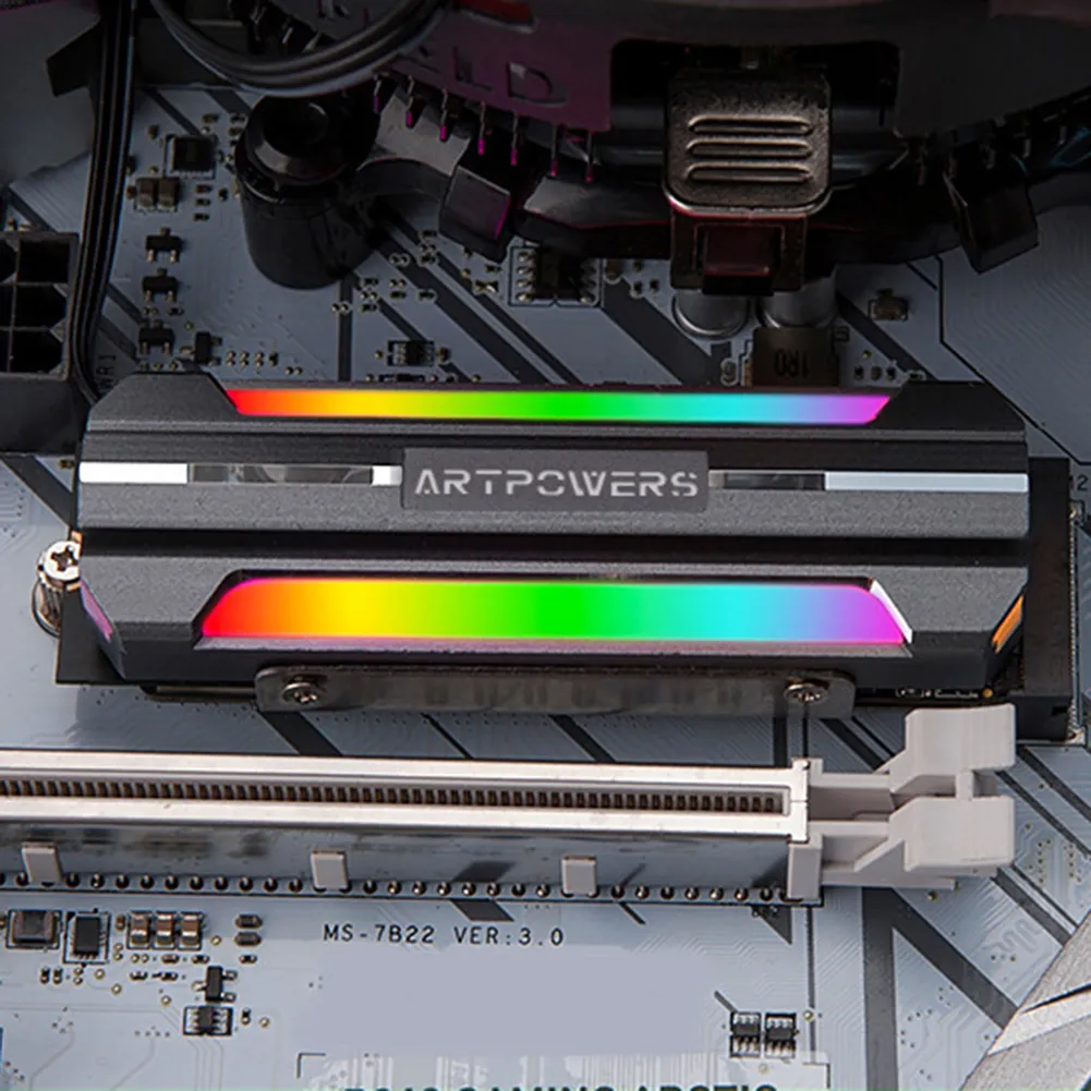 M2 SSD Heatsink Cooler ARGB M.2 2280 NVME Solid State Hard Drive Disk ...