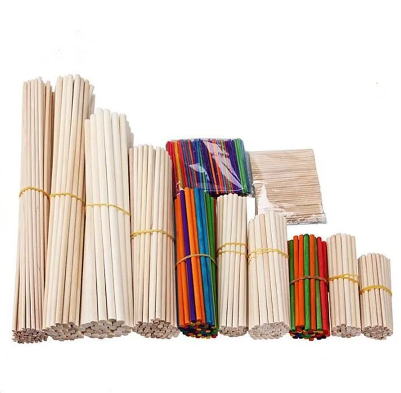Wooden Craft Sticks Bulk, Wood Sticks for Crafts and Crafting, Wooden ...