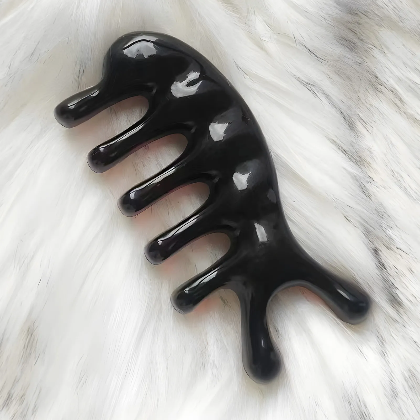 Resin Wide-Tooth Scalp Comb for Hair and Body Massage, Shampoo, and Spa ...