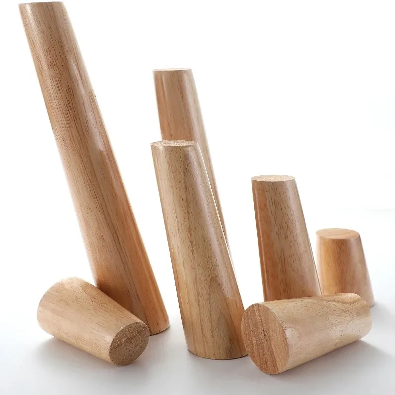 Set of 4 Solid Wood furniture table legs with Connector and Screw for ...