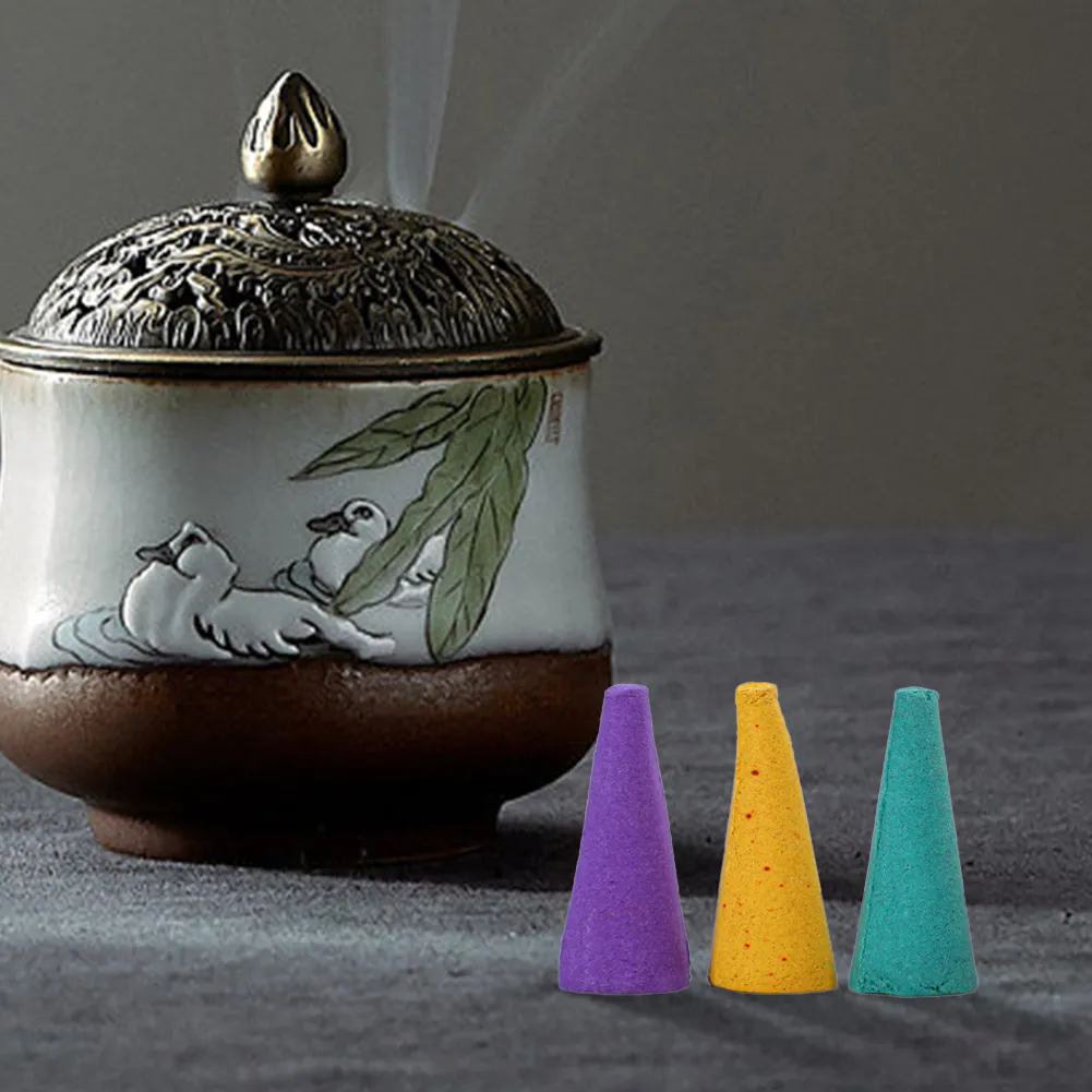 DHgate.com:Natural Fragrance Incense Cones, 60 Colorful Odor Remover ...