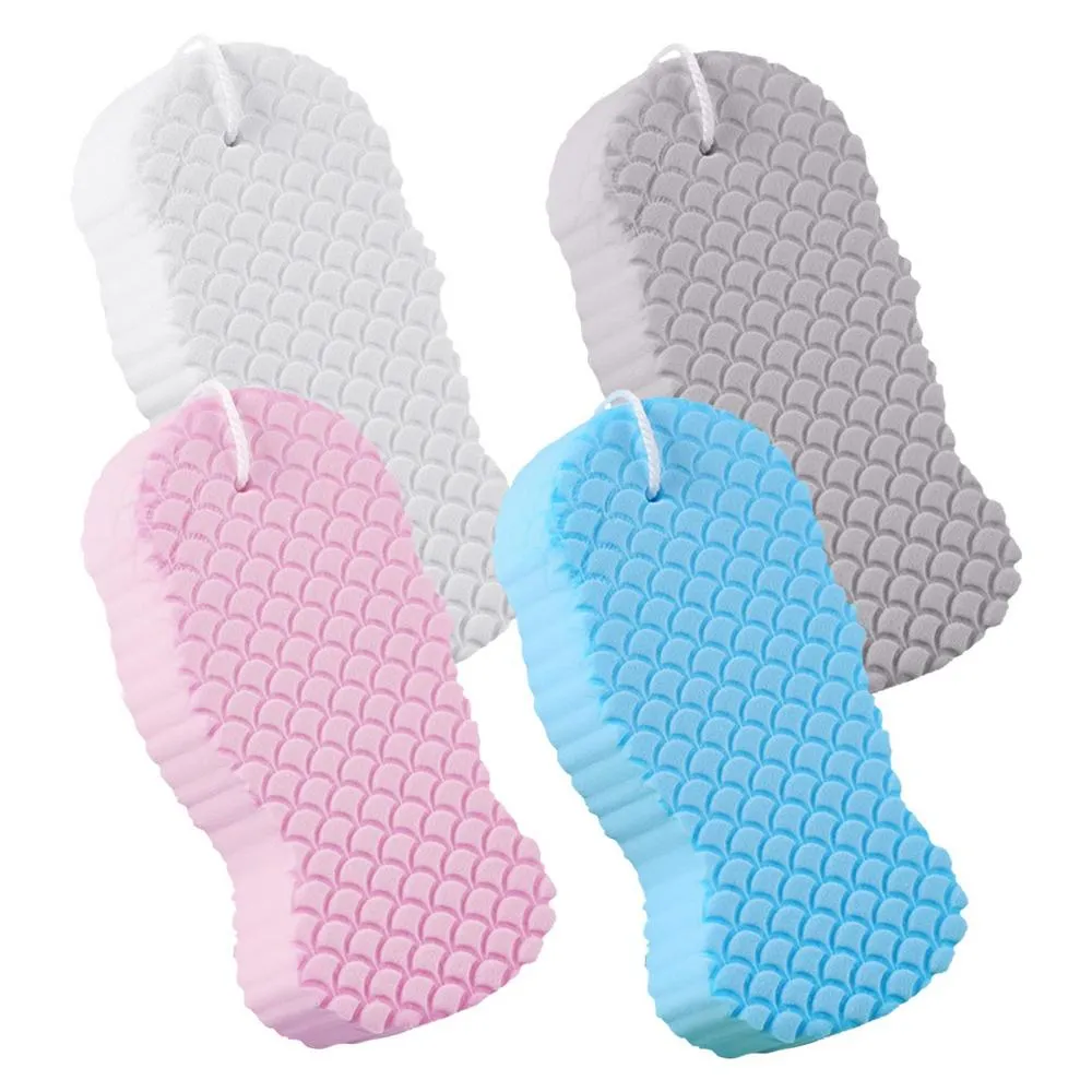 Exfoliating Scrub Sponge Soft Mesh Body Sponge for Shower Bath Supplies ...
