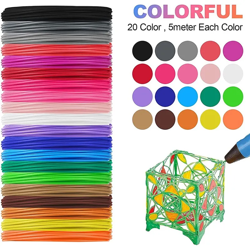 DHgate.com:3D Pen Filament PLA Refills - 20 Vibrant Colors, 320ft Total ...
