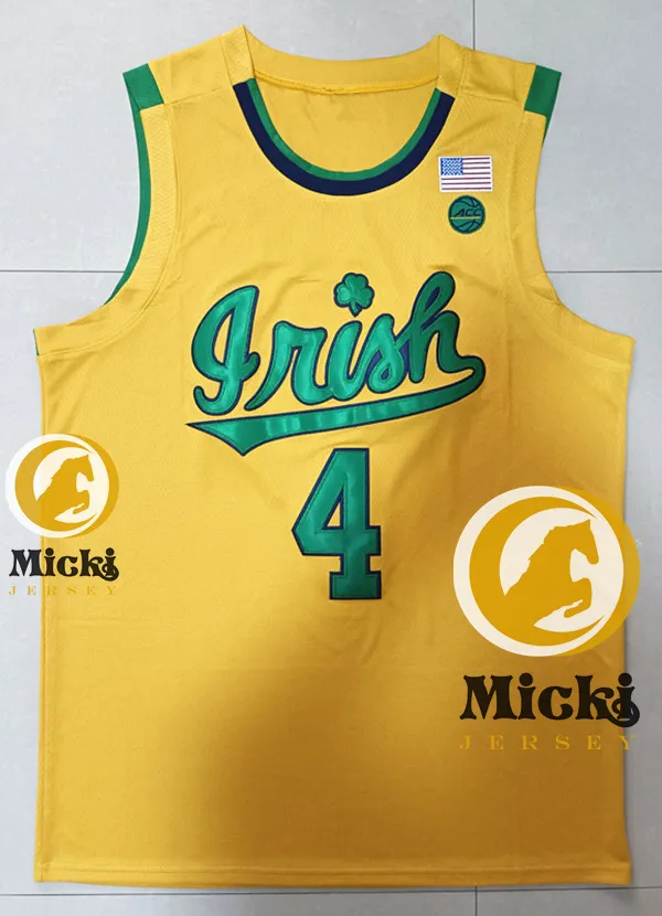 Stitched Notre Dame Fighting Irish Marquette Basketball Uniforms Matt ...