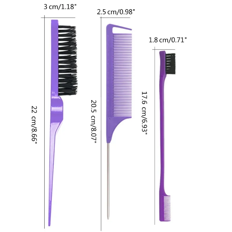 DHgate.com:Slick Back Hair Brush Set: Boar Bristle Brush, Teasing Comb ...