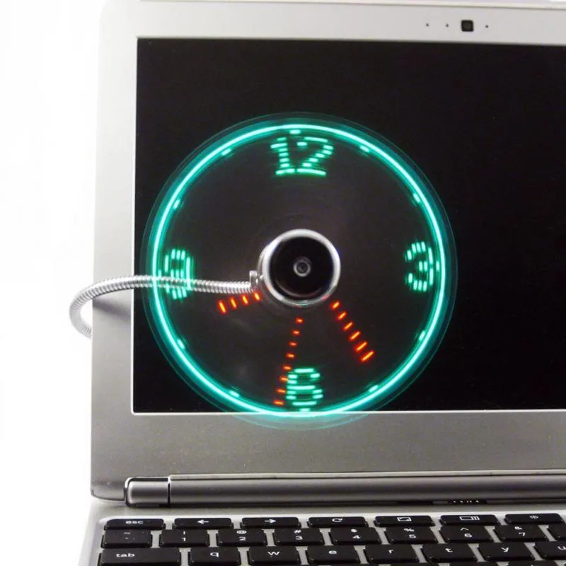 DHgate.com:Portable USB LED Clock Fan - Adjustable & Lightweight, with ...