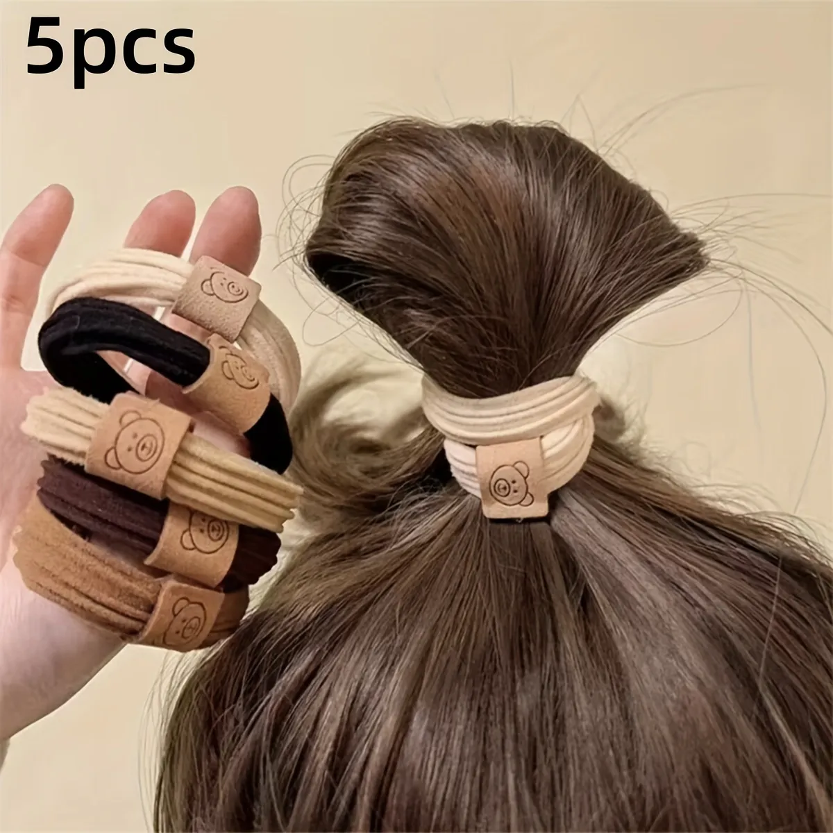 DHgate.com:5/10/20Pcs Cute Bear Elastic Hair Ties for Girls, Decorative ...