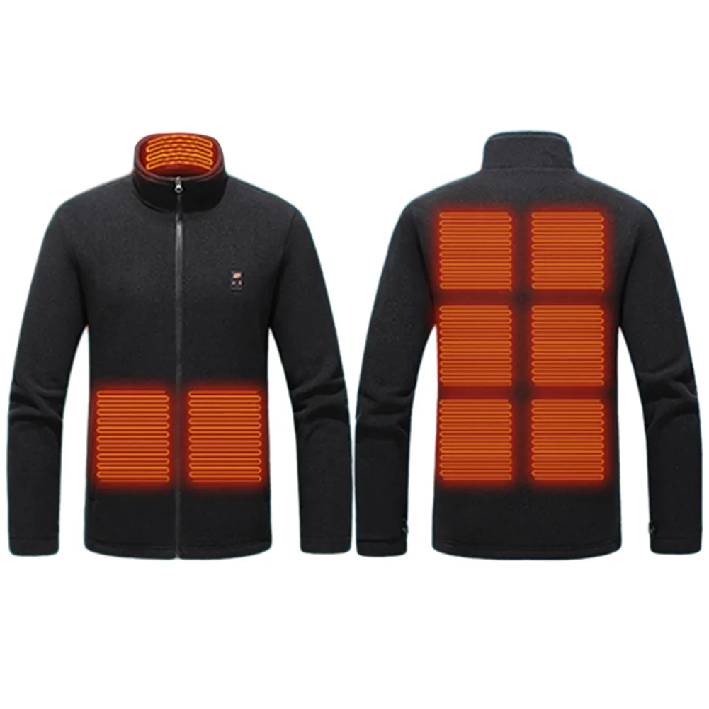 Heated Jacket with Power Bank: Intelligent 3-Gear USB Charging Zip Up ...