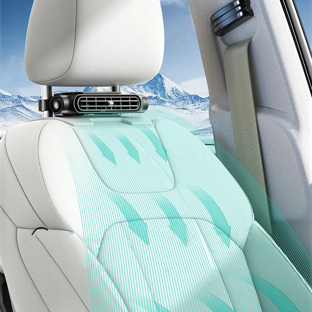 2024USB Car Headrest Fan - 3 Speeds Adjustable Car Seat Air Cooling Fan ...