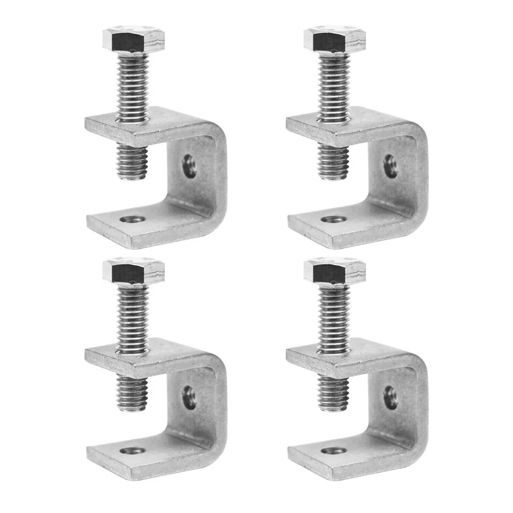 U-shaped Clip C-clamp Jaw with M6 Threaded Hole and Screw 0-20mm Silver ...