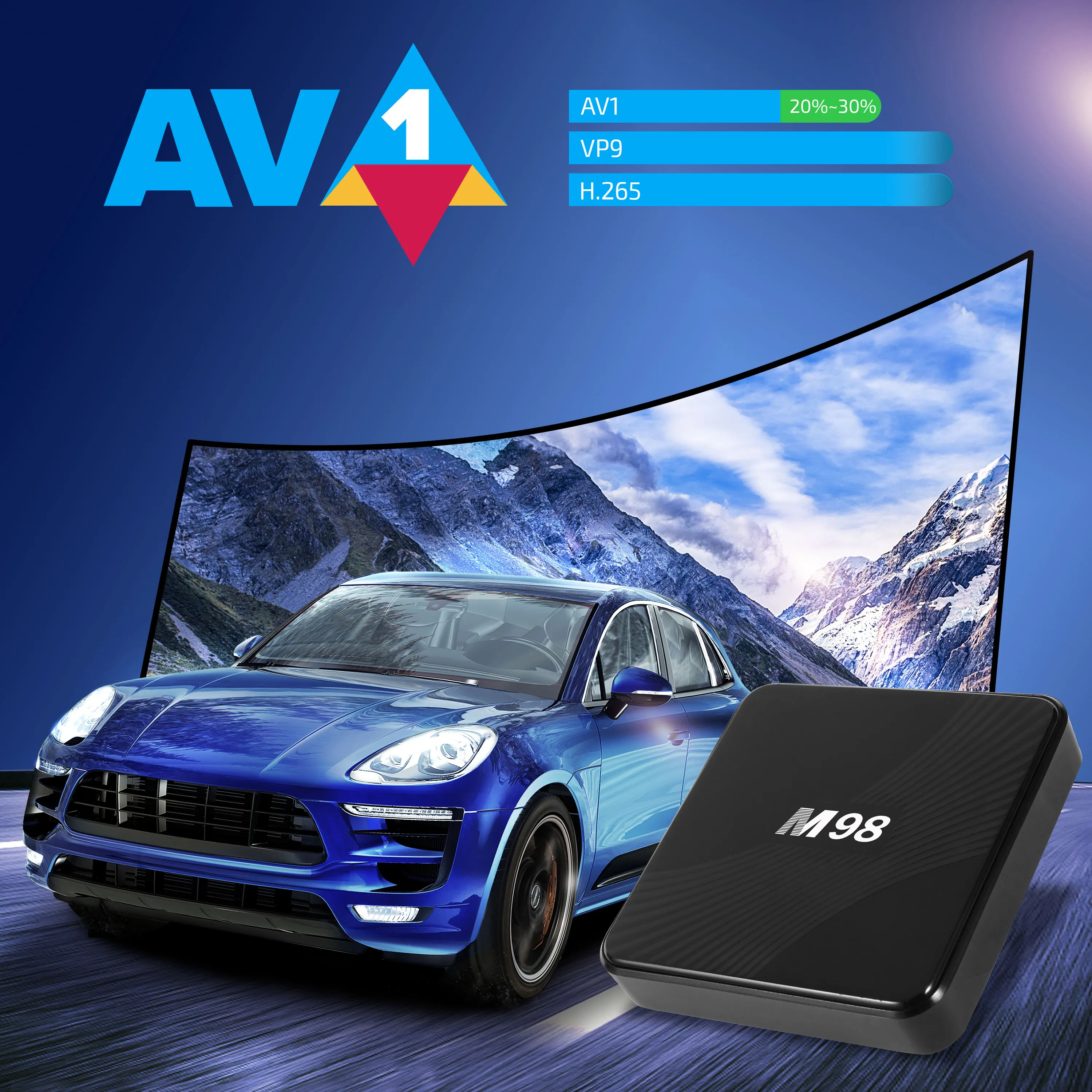 Box Tv M98 ATV PK X98 Plus Smart TV Set Top Box Android 11 2GB 16GB ...