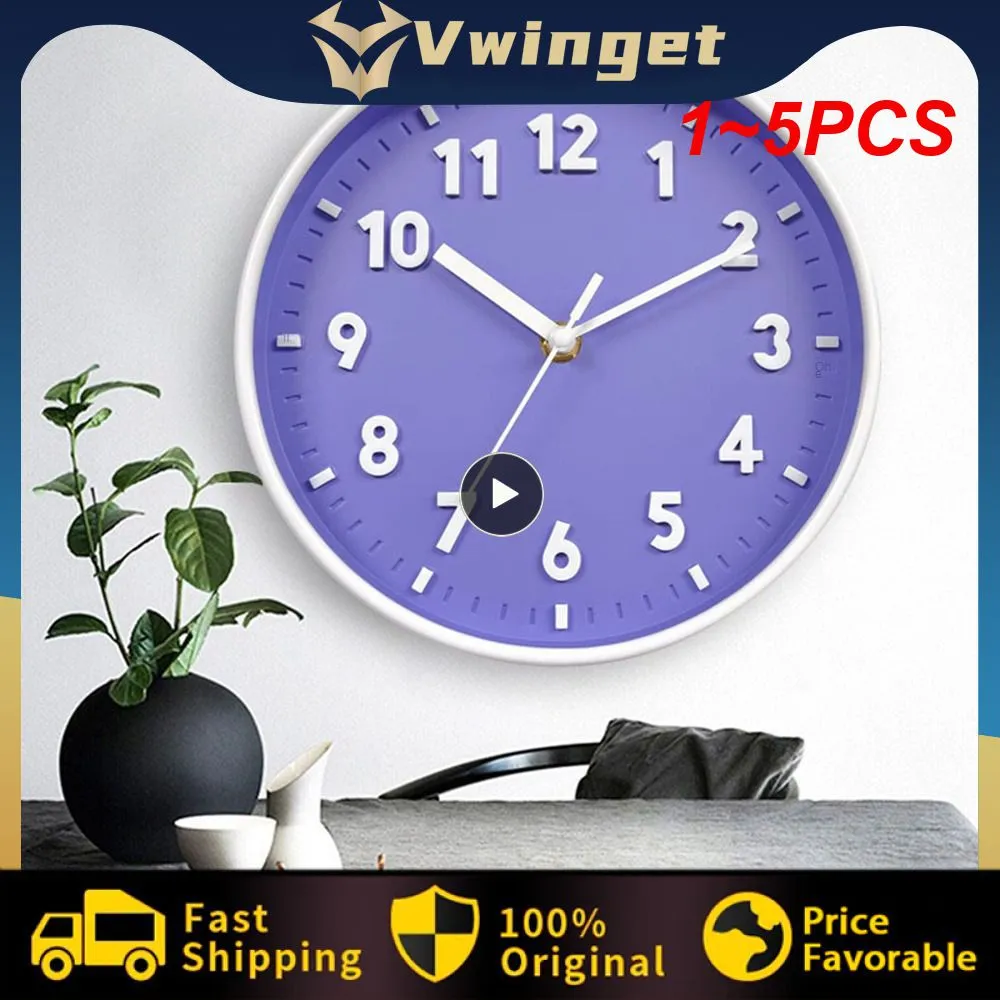 Wall Clock Unique, Bedroom Clock Wall: 8 Inch Creative Color Round ...