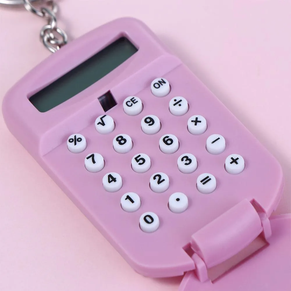 Portable Keychain Calculator: 8-Digit Flip Display, Office Supplies ...