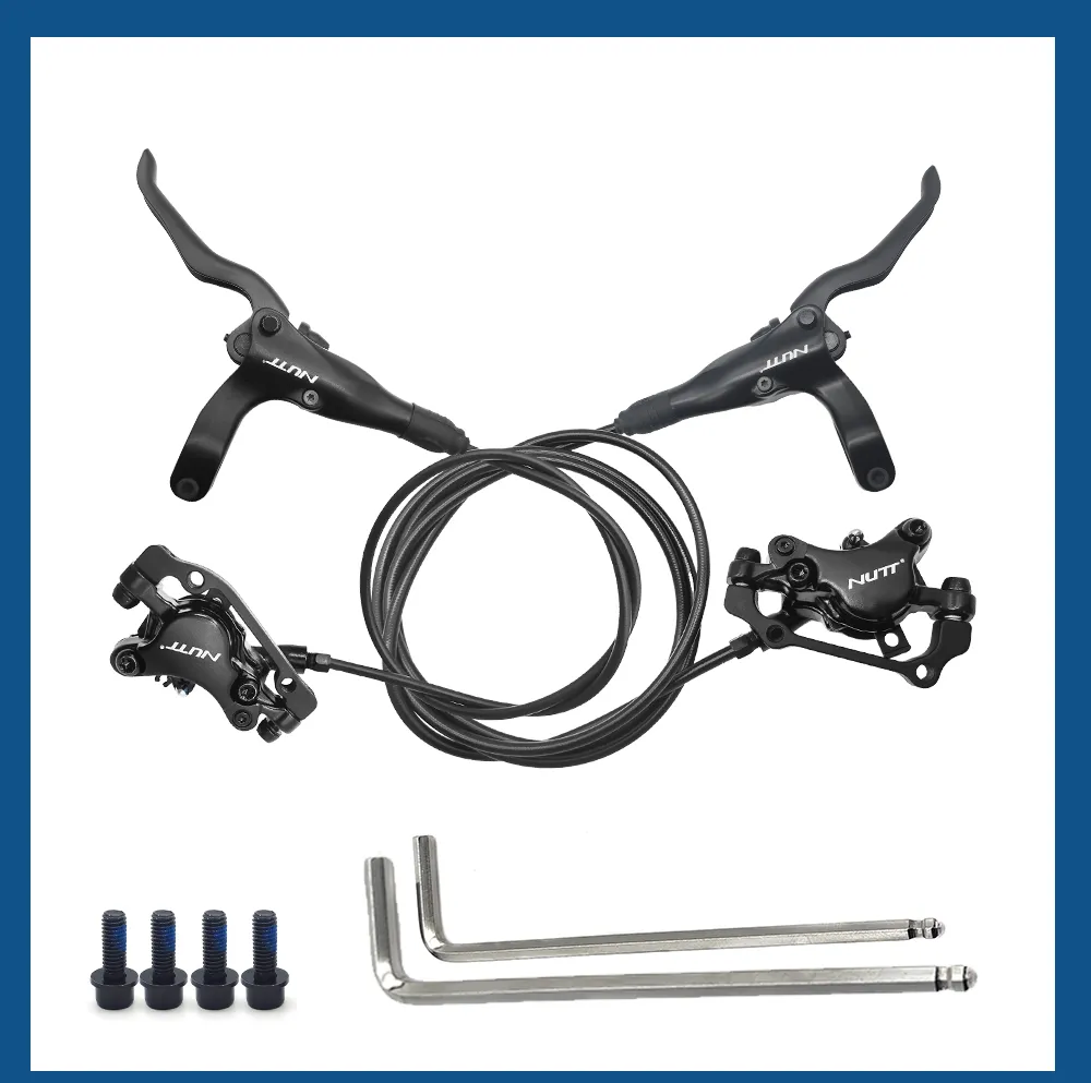 NUTT Hydraulic MTB Bike Disc Brakes w/ Levers, Rotors, Calipers - Front ...