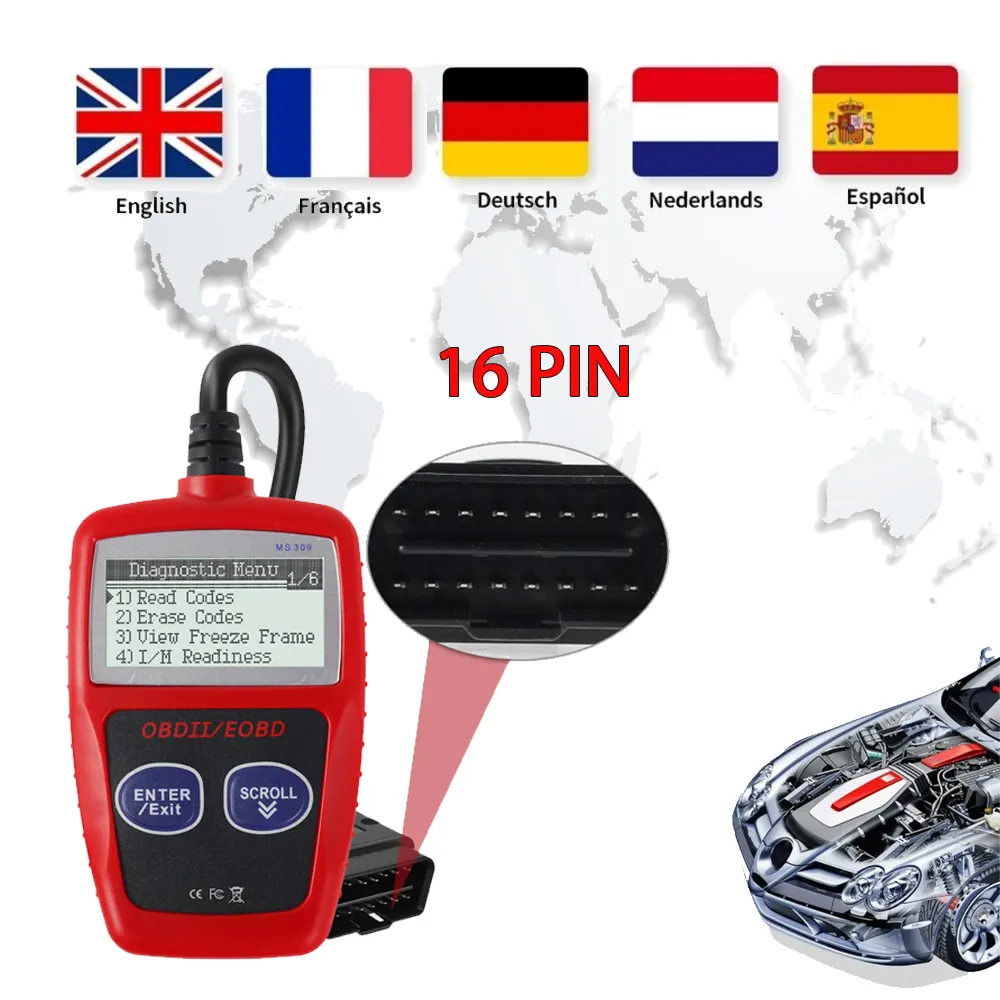 OBD2 Scanner MS309 Car Engine Fault Code Reader Universal Diagnostic ...