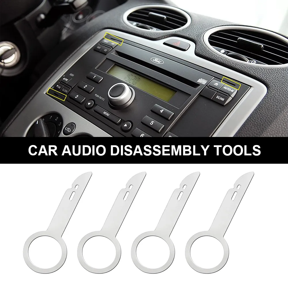 4-Pack Car Audio Removal Keys - Universal CD DVD Radio Stereo Removal ...