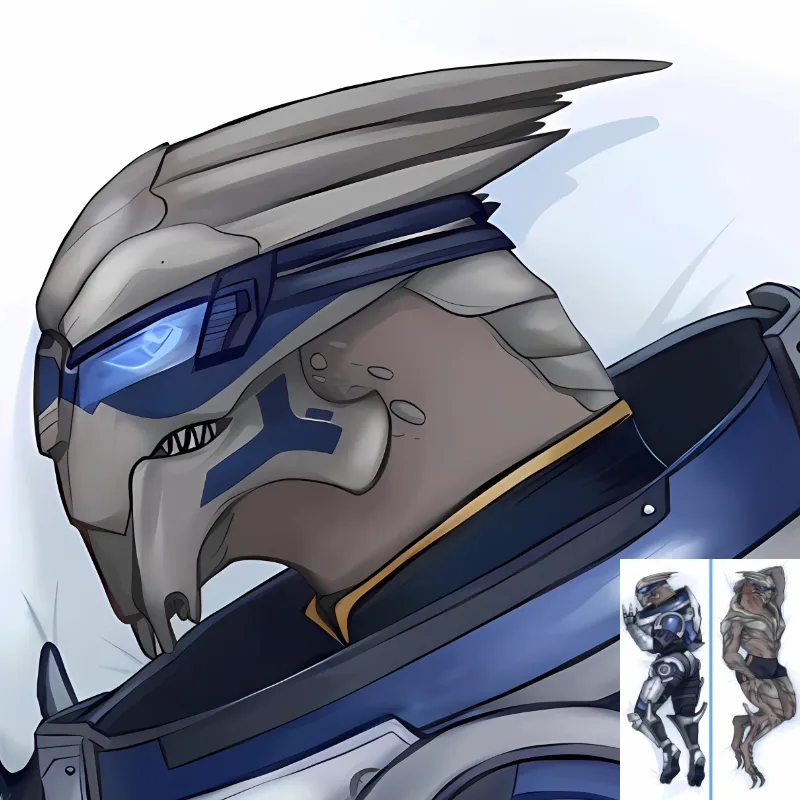 Anime Body Pillow Case: Dakimakura Orcus Garrus Vakarian Double Sided ...