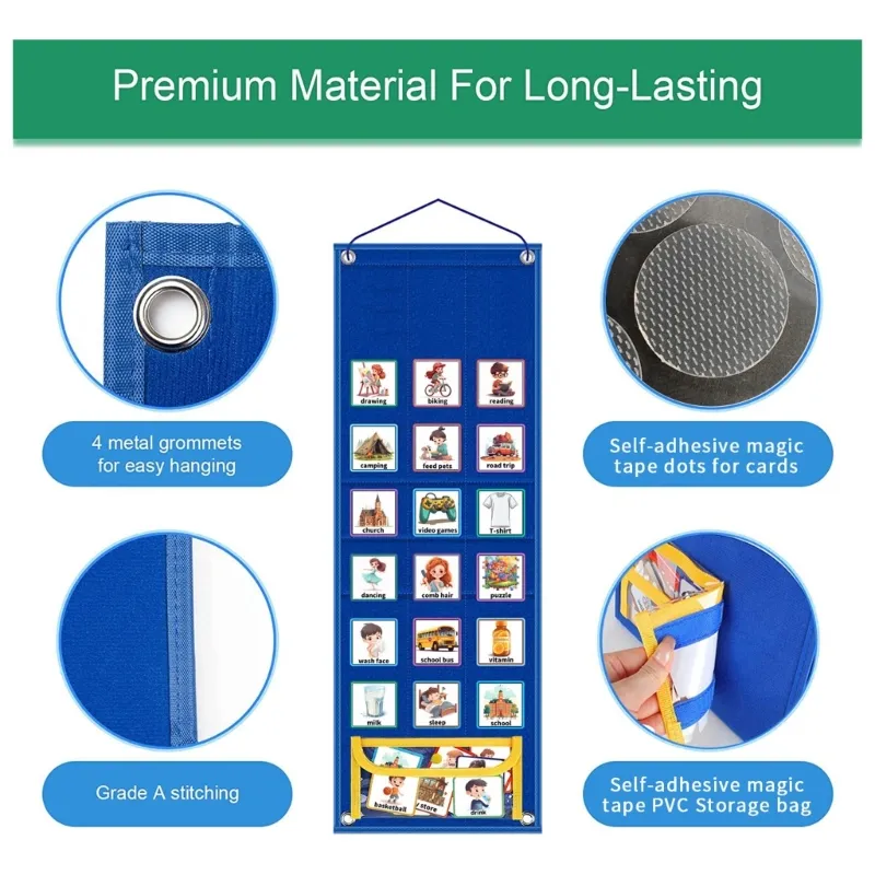Visual Schedule Chart Kids Learning Materials Todder Daily Routine ...