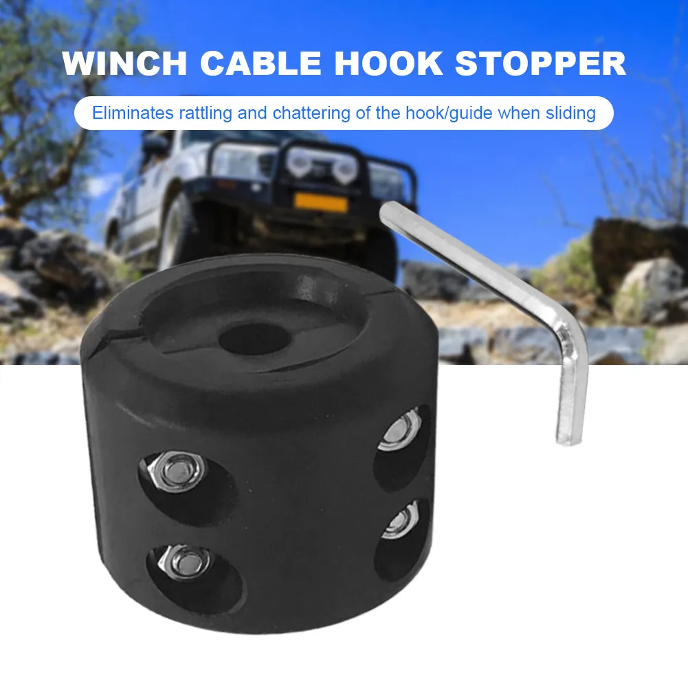 Rubber Rope Line Cable Saver Protect Winch Motors Gear Winch Cable Hook ...