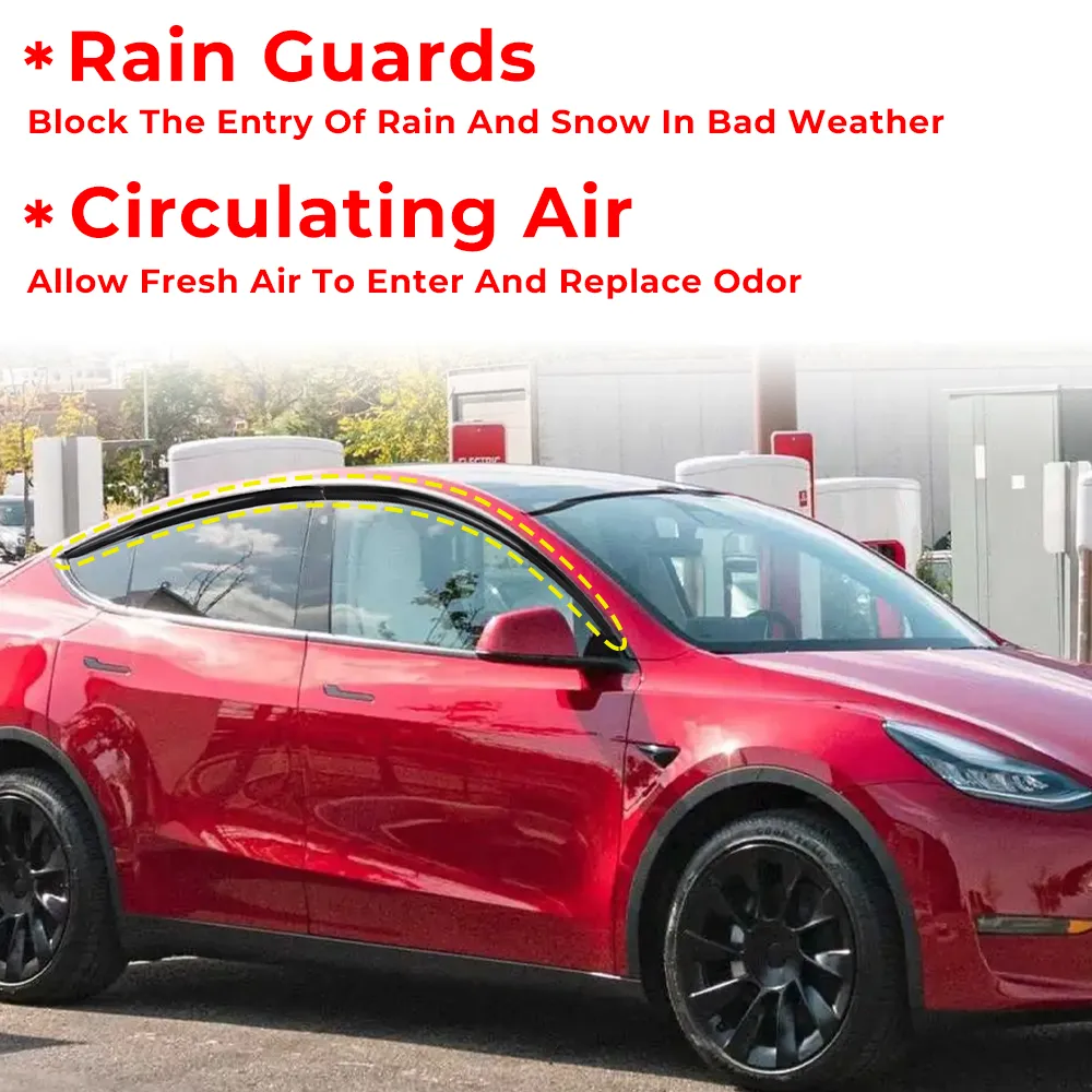 Model For 3 Tesla Y Vent Air Deflector Ventshade Ventvisor Side Window ...