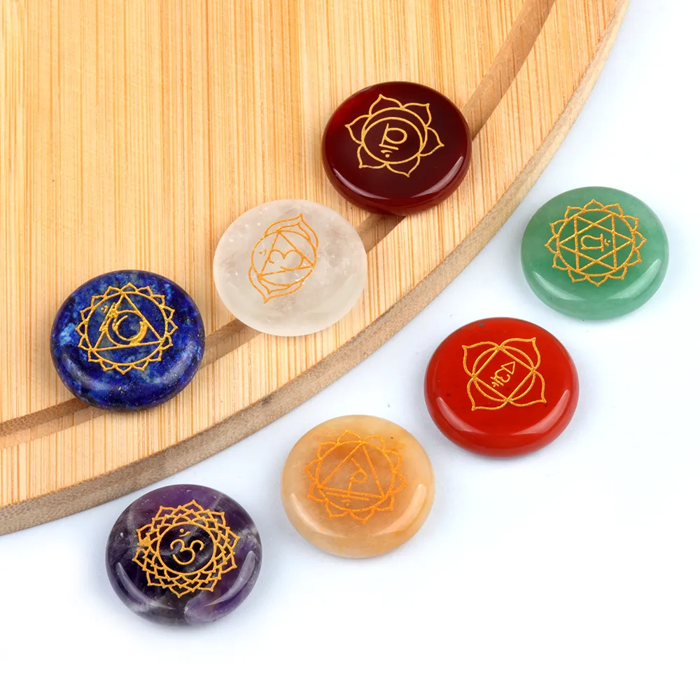 Seven Chakra Crystal Stones Natural Reiki Healing Gemstones with ...