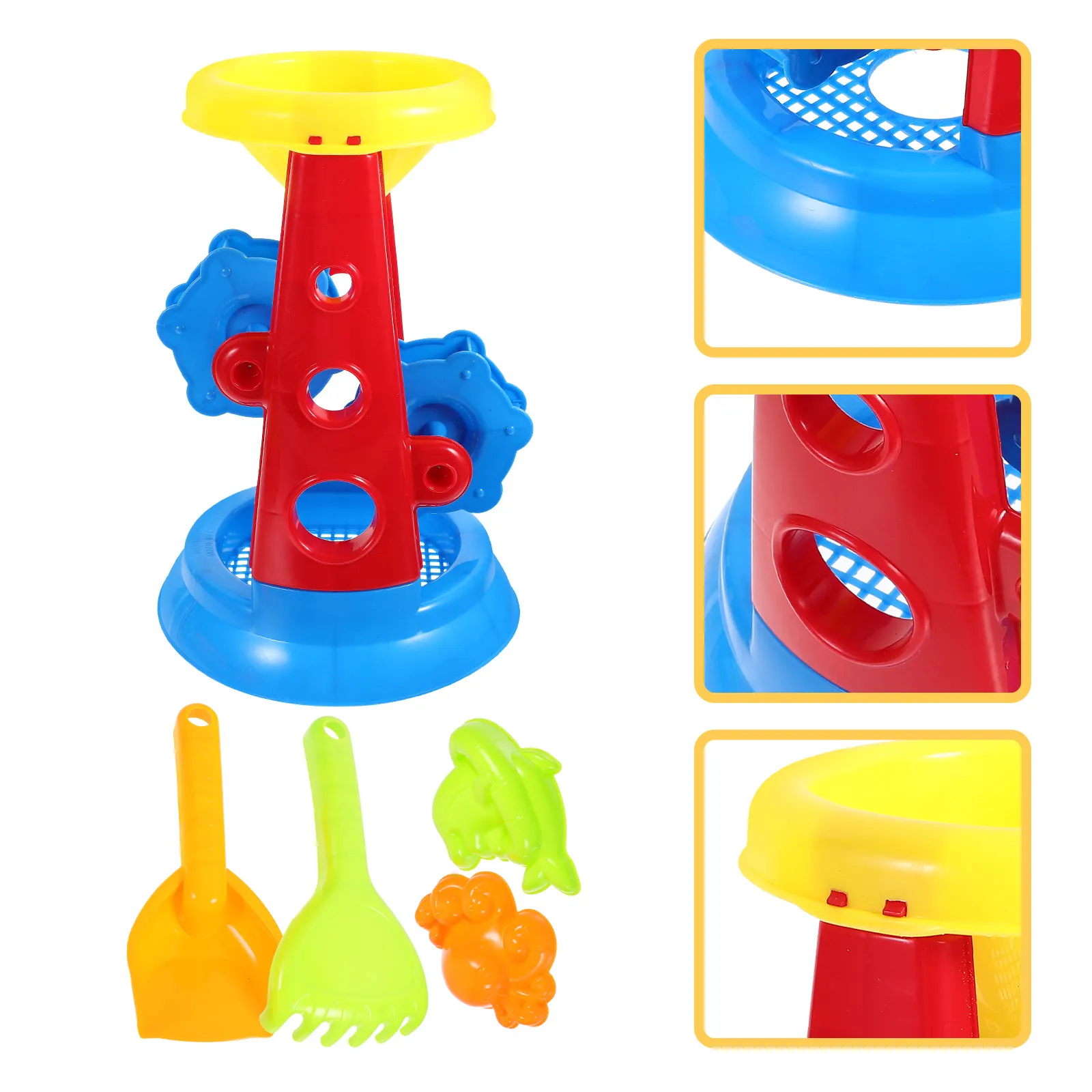 DHgate.com:5-Piece Beach Playset: Colorful Bucket, Funnel, Shovel, Rake ...