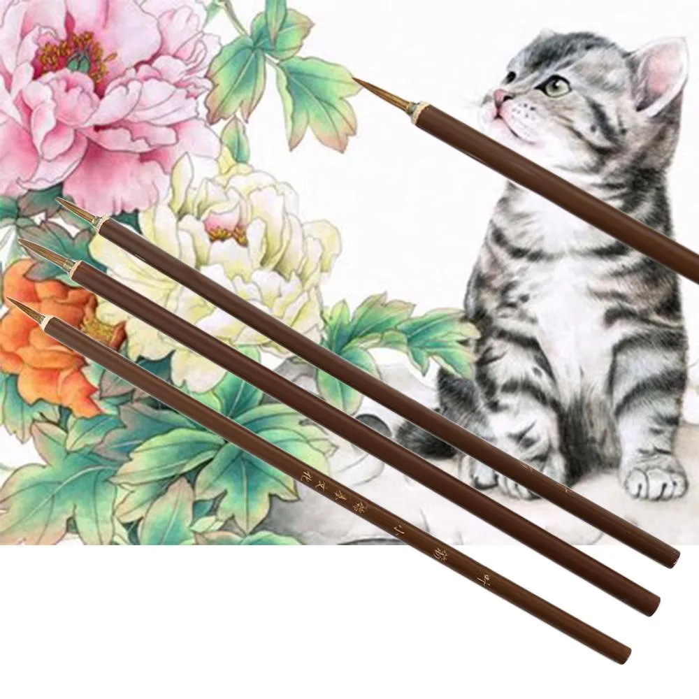 Wholesale Metal Line Cat Pen Sketch With Brush Hook For Bamboo, Weasel ...