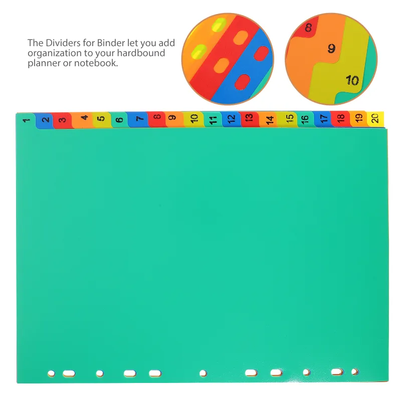 A4 Plastic Loose Leaf Binder Folder Dividers for Notebooks and Files ...