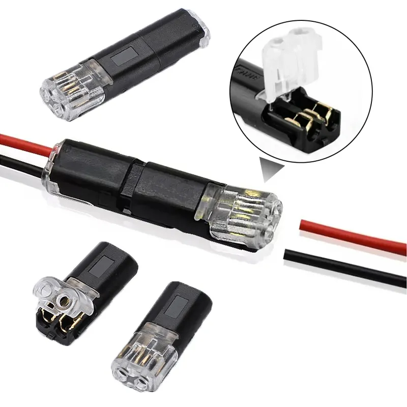 Waterproof 2-Pin Pluggable wire plugs for Wires - Quick Splice Plug ...