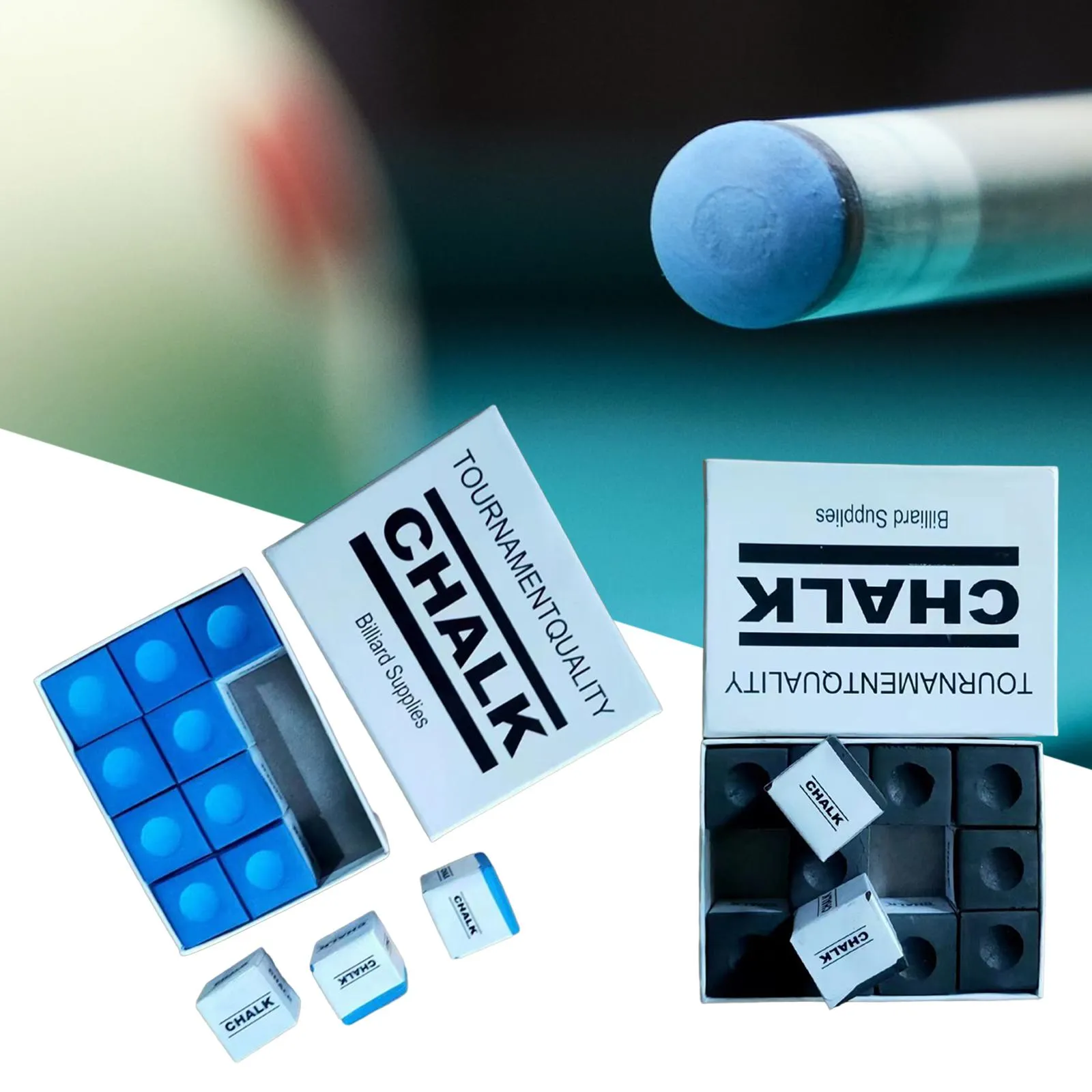 DHgate.com:12-Piece Premium Billiard Chalks for Smooth Cue Performance ...