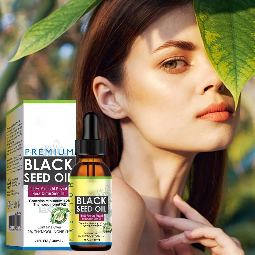 Black Cumin Oil for Hair Growth and Anti-Hair Loss, Cold Pressed Liquid ...