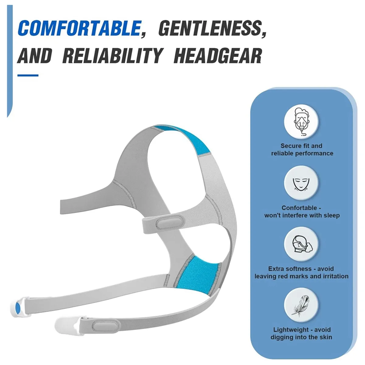 ResMed Full Face Mask Replacement Headgear: 3-Pack AirFit N20 CPAP ...
