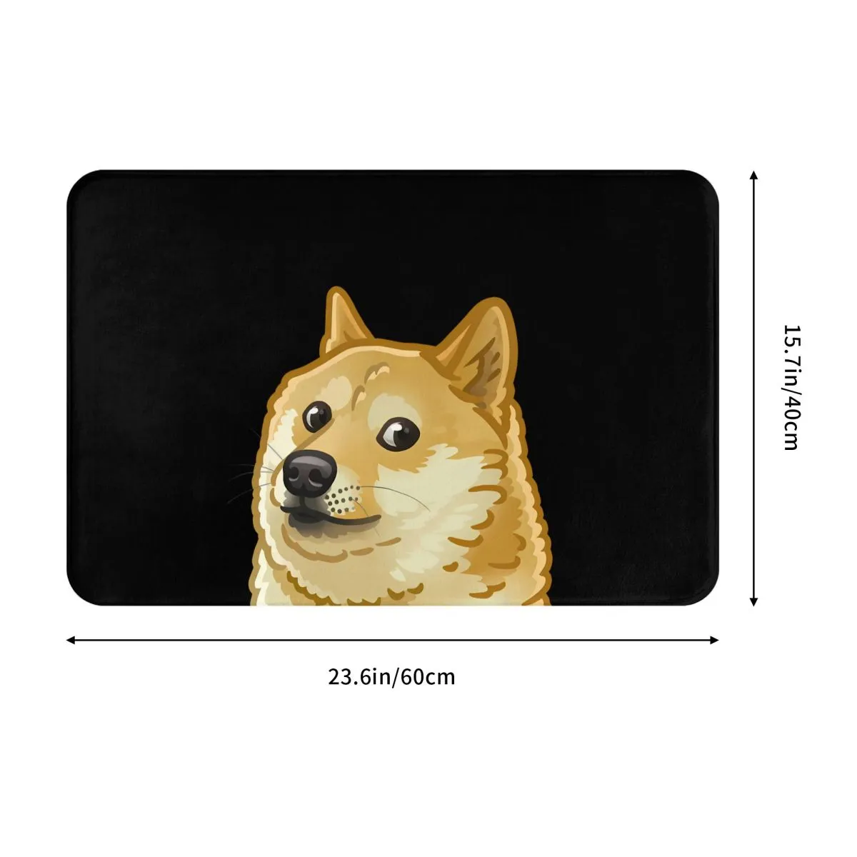Dog Placemat Funny Canine Meme Themed Floor Mat, Cute Animal Design ...