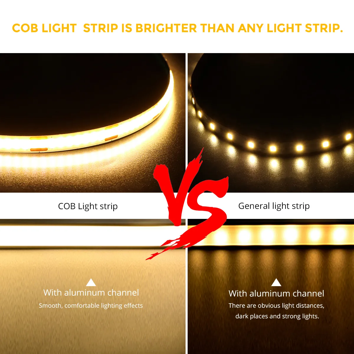5M USB LED Strip Lights: Dimmable COB Touch Sensor, Multicolor TV ...