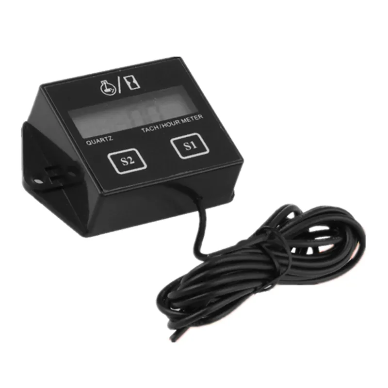 Motorcycle Tach Hour Meter With LCD Digital Tachometer For Engine RPM ...