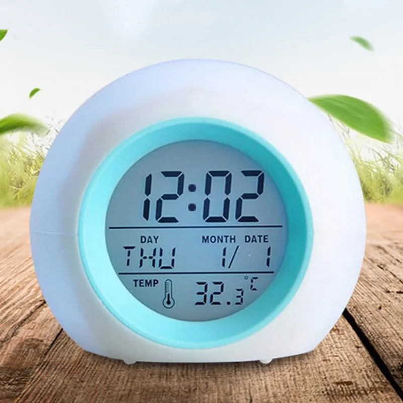 Digital Light Up Wall Clock for Kids: LED Night Light, Touch Control ...