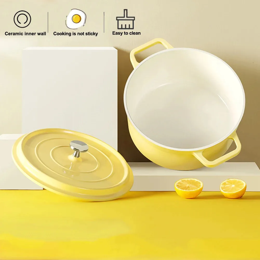 Enameled Cast Aluminum Dutch Oven: Versatile Stock Pot, Premium Quality ...