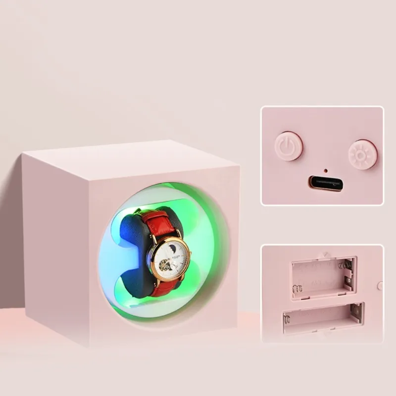 Double Watch Winder for Automatic Watches with USB Power and Two Gear ...