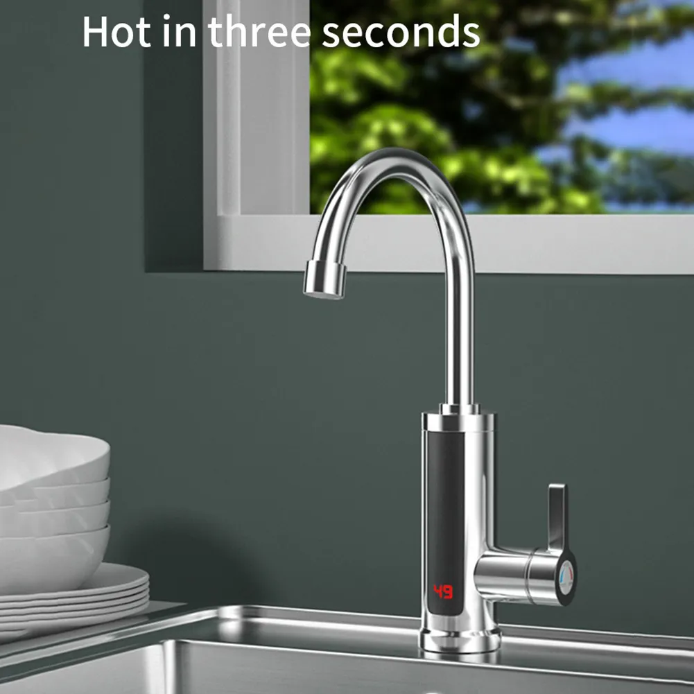 110V Instant Hot Water Faucet With LED Display Heating Temperature ...