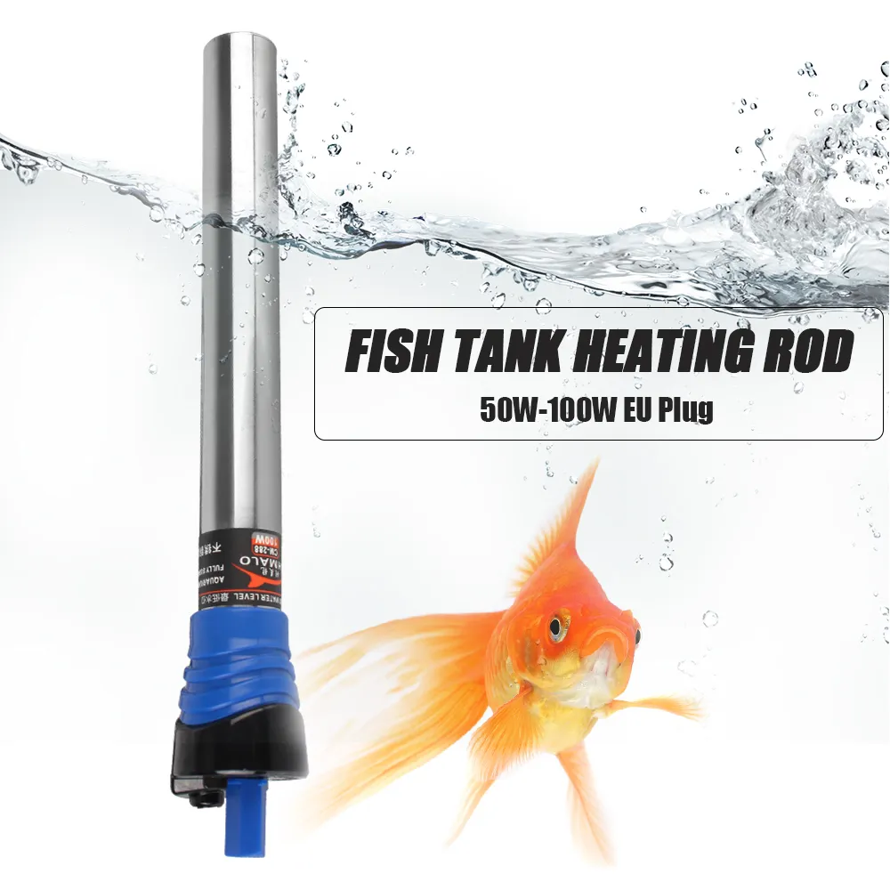 Submersible Fish Tank Heater 50W/100W Adjustable Thermostat For ...
