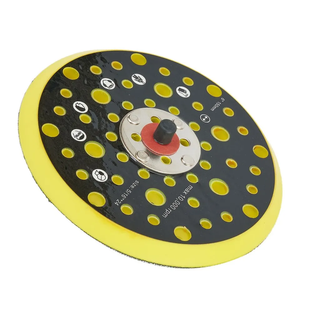 Powerful 6 Sander Backing Pad with 52 Holes for Dust-Free Sanding and ...
