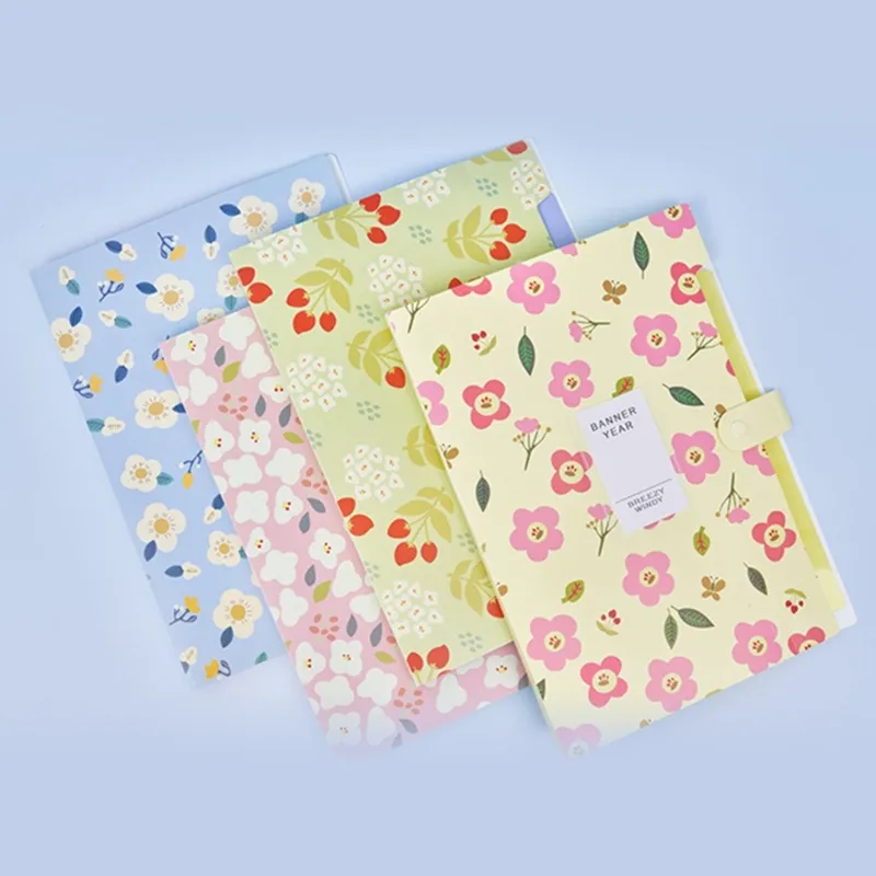 Flower Printed Paper Folder Set with 6/8 Pocket closet organizer - 4x ...