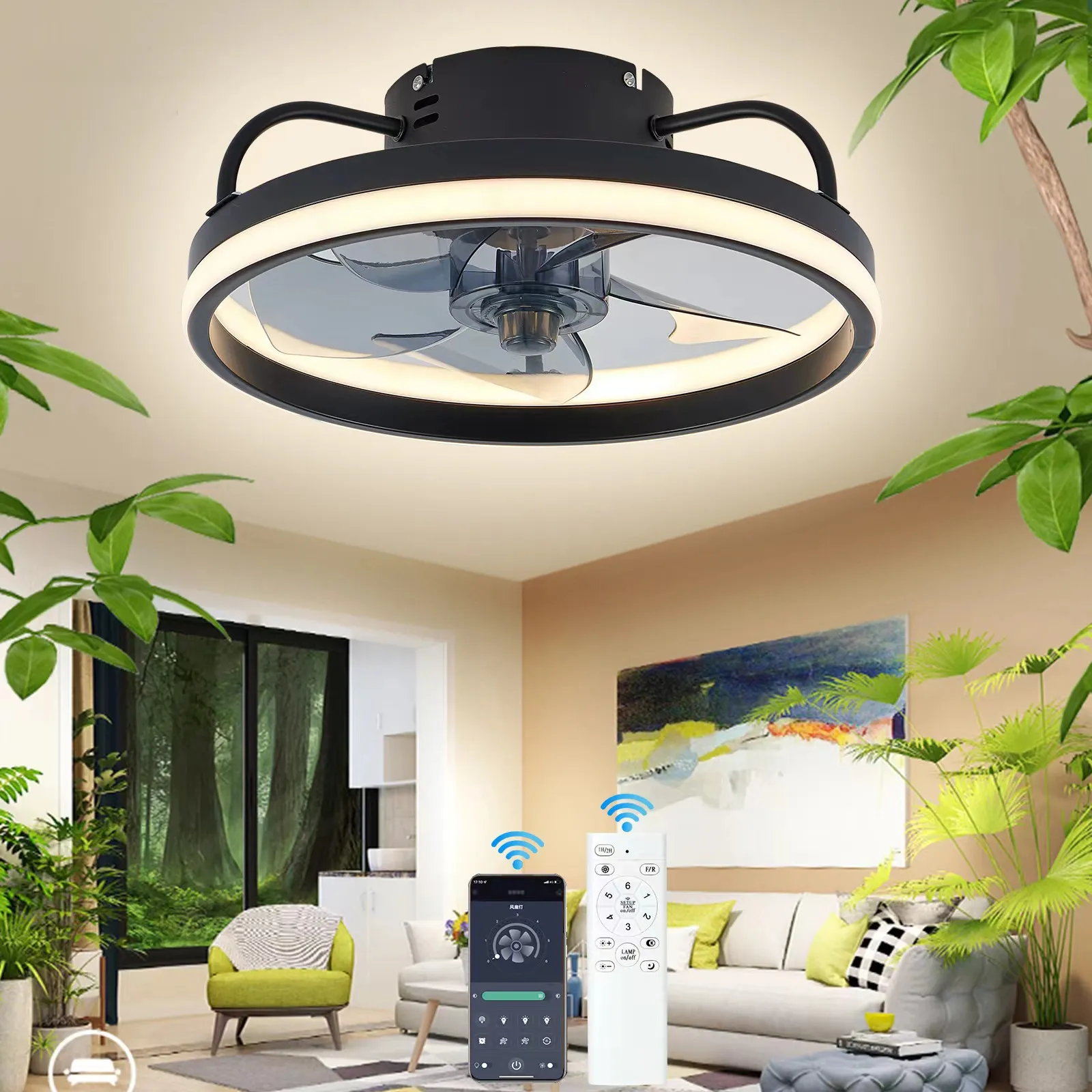 Modern LED Ceiling Fan With Remote Control Two Way... From Tabletpc2015 ...