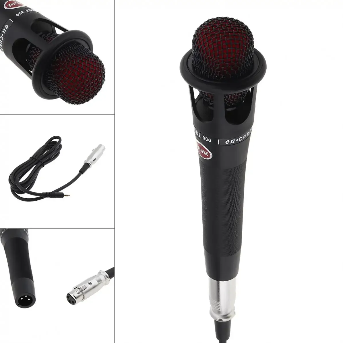 Professional Black E300 Metal Wired Condenser Music Microphone With ...