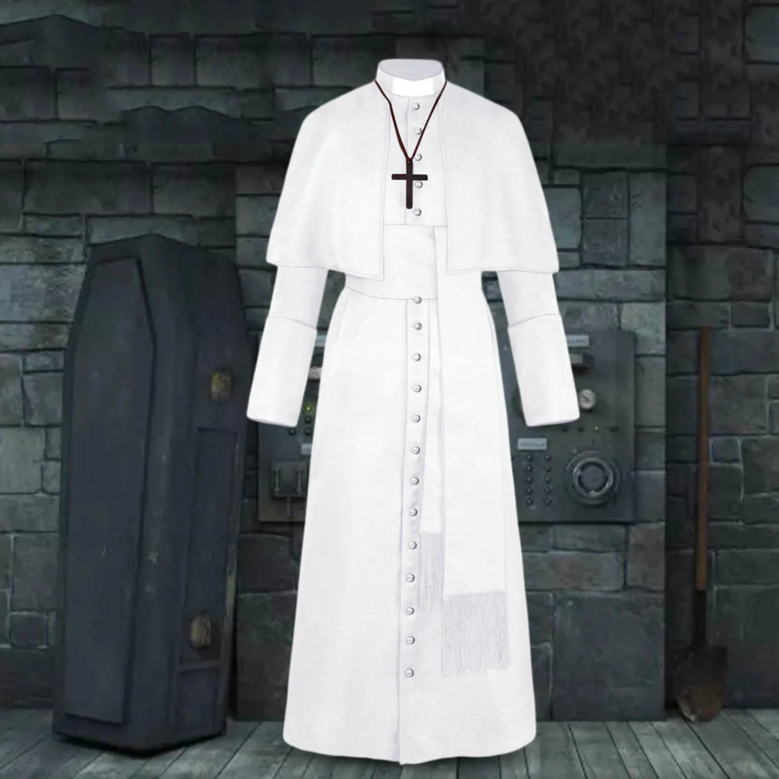 Monk In Robes, Vintage Inspired Clergy Robes For Men Renaissance Style ...